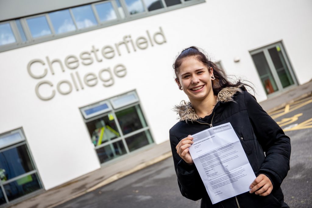 GCSE students at Chesterfield College celebrate results - Destination ...